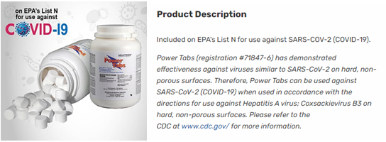 Neutron EPA List N Disinfectants Effective against killing the virus ...